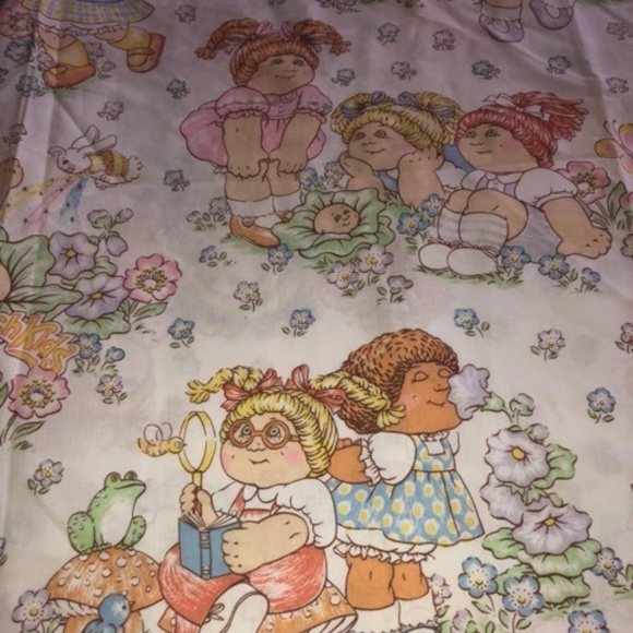 Bedding | Vintage Cabbage Patch Kids Colorful Flat Bed Sheet | Poshmark